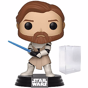 STAR WARS: Clone Wars - OBI Wan Kenobi Funko Pop! Vinyl Figure (Includes Compatible Pop Box Protector Case)