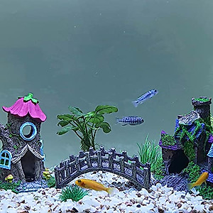 MUAMAX Miniature Garden Bridge Resin Craft Cute Fairy Bridge Little Artificial Bridge Micro Landscape Garden Bridge Fairy Garden Bridge for Dollhouse Ornament