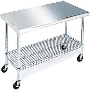 Seville Classics Crafted Steel Replacement Utility Parts Office, Kitchen, Warehouse, Garage Wheel with Metallic (4 x 1. inches /1 x 2 inches, 1 inches Offset)