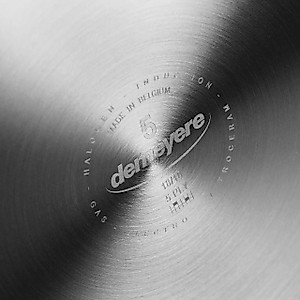 Demeyere 5-Plus 12.5" Fry Pan Skillet with Glass Lid - 5-Ply Stainless Steel, Made in Belgium