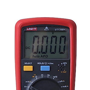 UNI-T UT136B+ Multimeter Digital multimeter tester AC DC Voltmeter Ammeter Ohm Capacitance HFE Diode/transistor tester