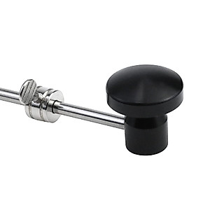 Pastlla 2Pcs Bass Drum Pedals, Black Beater Aluminum Alloy Hammer Head Percussion Instrument Accessory Part