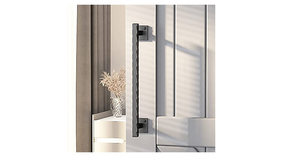 SKYSEN 12" Sliding Barn Door Handle - Pull Black