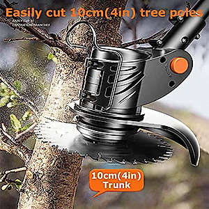 Electric Lawn Edger Trimmer Cordless Grass Brush Cutter with Eplacement Blade and Rechargeable Batteries, Handheld Brushless Cutting Machine 9000Mah Lithium-Ion,1 Battery