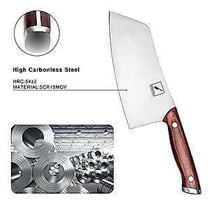 imarku Cleaver Knife, 7-inch Meat Cleaver German High Carbon Stainless Steel Chopping Knife with Ergonomic Handle and Gift Box,Multipurpose Chinese Chef's Knife,Chinese Cleaver for Kitchen&Restaurant