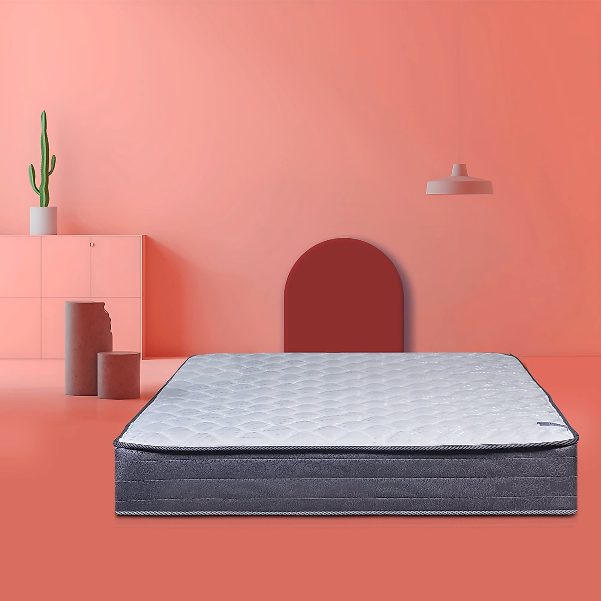 Greaton 8" Medium Firm Mattress, Comfortable Bed Mattresses Help Sleep Faster, Innerspring Support System Relieve Pain and Stress, Full XL