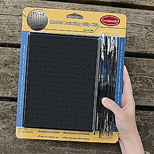 Evemodel GJJC19B Painting Stand Big Base 14 x 19 Holes and 20pcs Alligator Clip Stick Set Modeling Tools for Airbrush Hobby Model Parts New