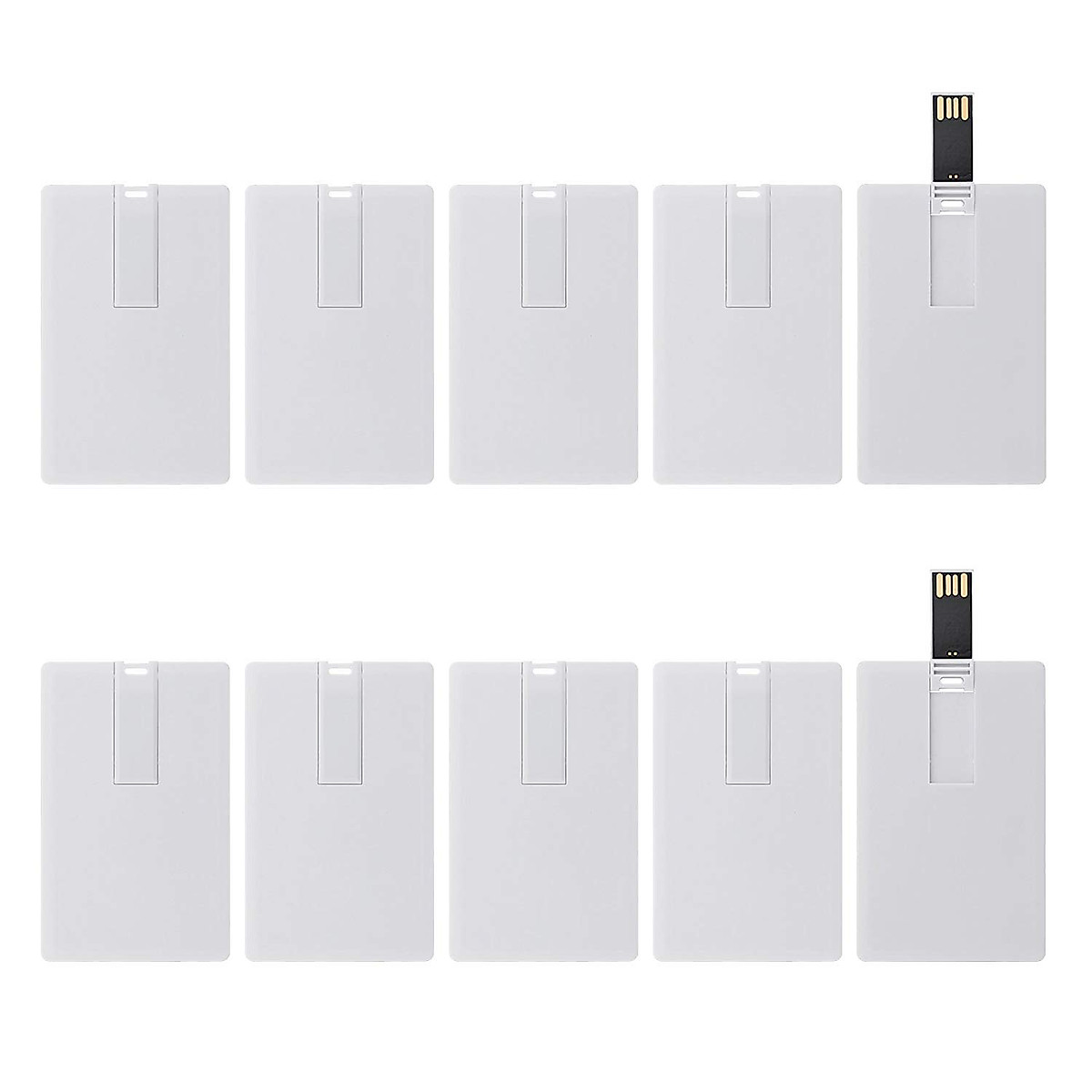 KINMIN Credit Card USB Flash Drive 32GB 10 Pack Business Card Bank Card Shape Flash Drive Memory Stick Key Credit USB Drive