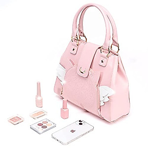 BelugaDesign Sakura Purse | Girls Women Handbag Shoulder Bag Crossbody | Cardcaptor Moon Anime Heart | Cute Kawaii Pink