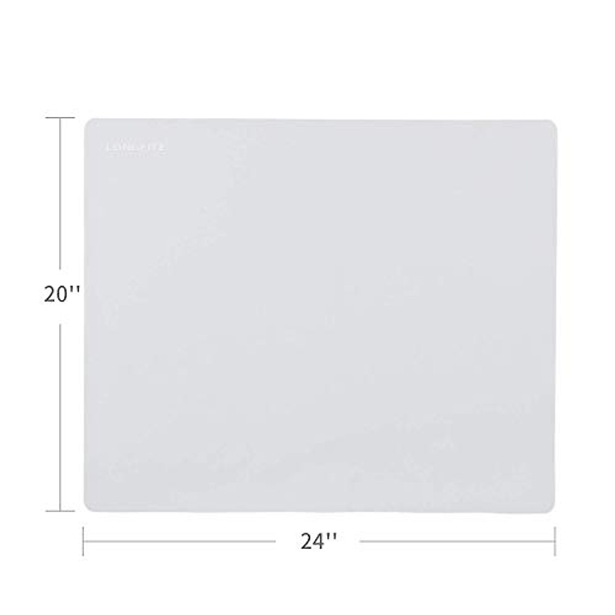 24 X 20inch X-Large Reusable Silicone Table Mat Child Kids Dinner Placemat Desk Countertop Waterproof Protector Heat Insulation Kitchen Pastry Rolling Dough Pad Tool (Grey)