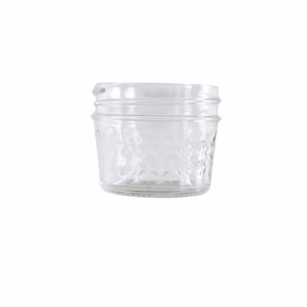 Ball - Quilted Crystal Jelly Jars with Lids & Bands | 6-Pack 4oz Mason Jars | Clear Glass Jars for Kitchen Storage & Canning for Herbs, Jelly, Jams, and Spices| 4 Ounce Regular Mouth Jars with Lid