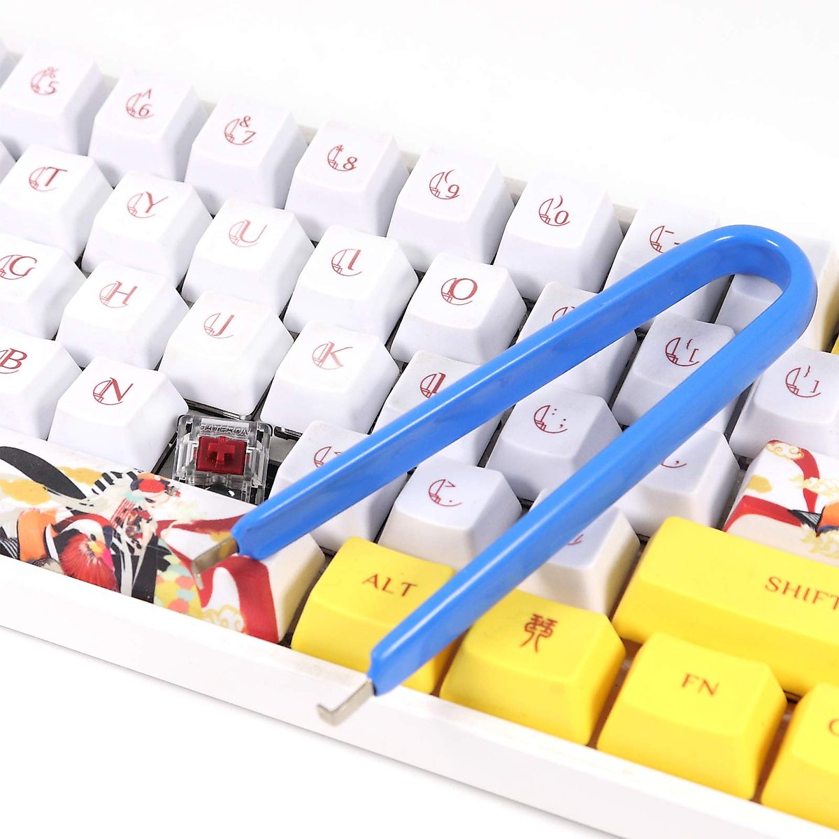 Keyboard Lube Kits 5PCS Contain GPL 205G0 Grease 0.17oz, Stem Holder Keycap Puller Lube Brush, and Switch Puller, Universal Switch Lubricant for Mechanical Keyboard Switches and Stabilizer