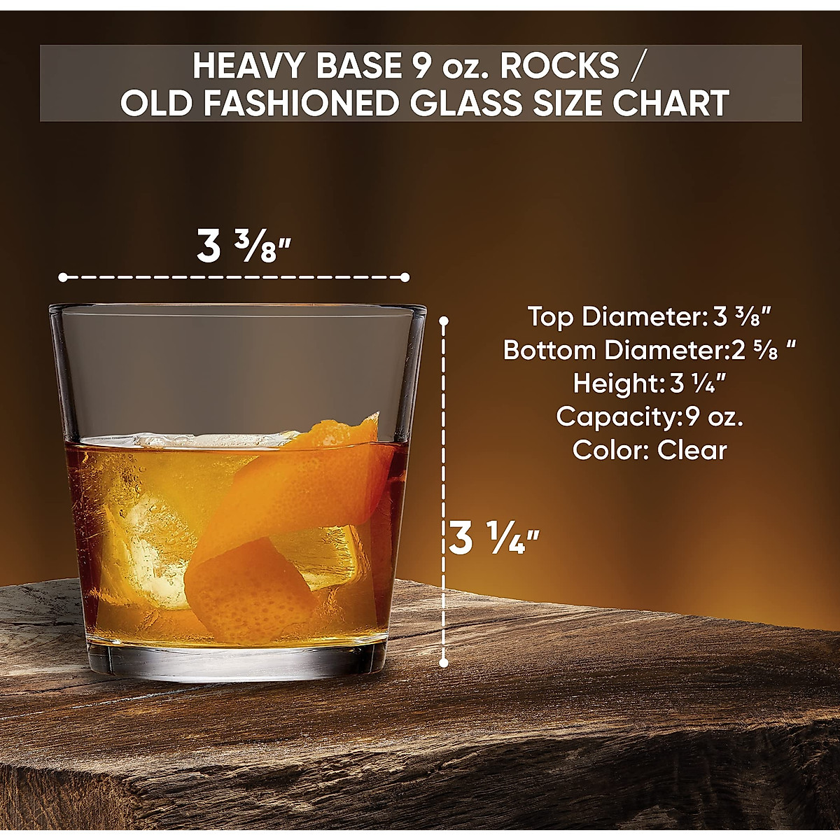 TEEAMORE Personalized Rocks Old Fashioned Cocktail Glass Add Your Text Etched Whiskey Glasses Gift Customization 9oz
