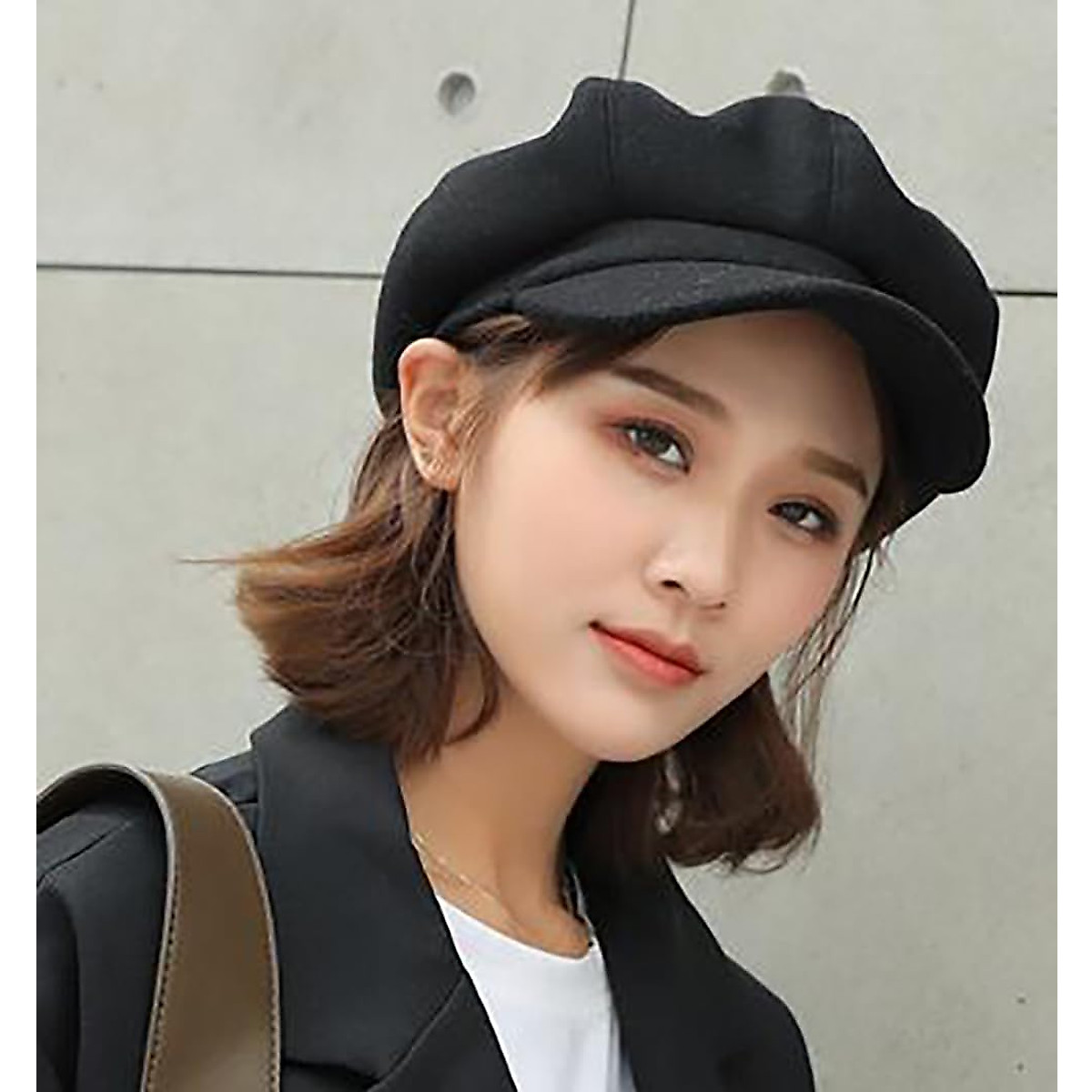 Newsboy Hats for Women, Women Newsboy Hat Trucker Hat Beret Newsboy Caps Retro Fashion Winter Hats for Women 2023 A Black