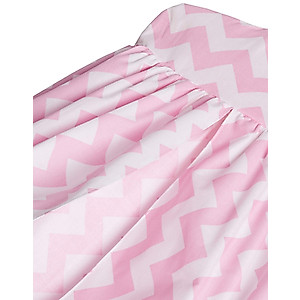 Baby Doll Bedding Chevron Dot Diaper Stacker, Pink