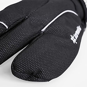 Planet Bike Borealis Gloves, MTB, ATB, Road Bicycle Gloves, 3 in 1 Design, Ideal for Fall, Winter, or Early Spring Riding, Lobster Design Outer Shell, Inner Fleece Gloves, Small, Black