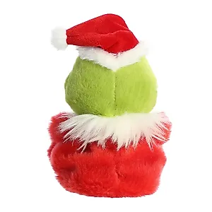 Aurora® Whimsical Dr. Seuss™ Santa Grinch Palm Pals™ Stuffed Animal - Magical Storytelling - Officially Licensed - Red 5 Inches