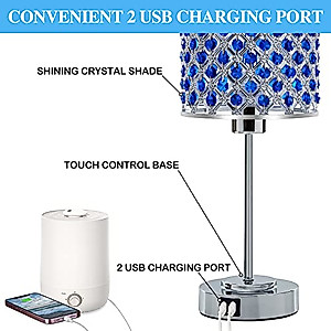 GyroVu Blue Crystal Lamp for Living Room Bedroom and Office