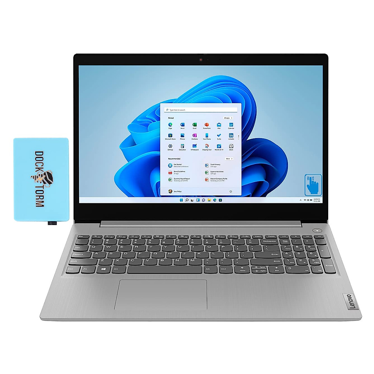 Lenovo IdeaPad 3 15.6" 60Hz HD IPS Touchscreen Home & Business Laptop (Intel i3-1115G4 2-Core, 12GB RAM, 256GB PCIe SSD, Intel UHD, WiFi 6, Bluetooth 5.2, HD Webcam, USB 3.1, Win 11 Pro) with Hub