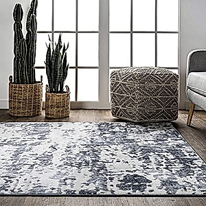 nuLOOM Ginny Contemporary Speckled Abstract Area Rug, 5' x 8', Blue