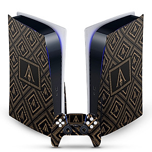 Head Case Designs Officially Licensed Assassin's Creed Crest & Broken Spear Odyssey Artwork Vinyl Faceplate Gaming Skin Decal Compatible With Sony PlayStation 5 PS5 Disc Console & DualSense Controller