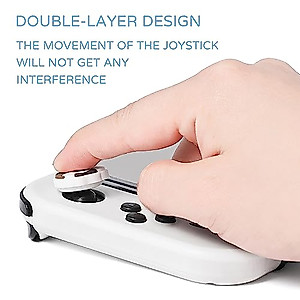 PAWSWORLD Cute Switch Thumb Grips Caps for Switch/Switch Lite/Switch OLED Rabbits Joystick Dust Jacket Silicone Joycon Grip Covers Anti-Scratch 4PCS Switch Button Caps - Fluffy Bunny