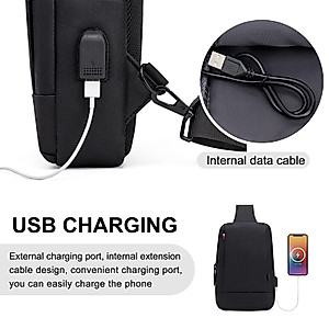 ecosmile Messenger Bag Sling Bag Crossbody Shoulder Bag for Men Women Travel Work Satchel Bags