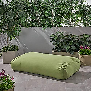 Christopher Knight Home Vivien Outdoor Water Resistant 6'x3' Lounger Bean Bag, Green