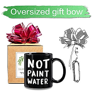 FALJIOK Funny Appreciation Coffee Mug Gifts for Art Teacher, Not Paint Water Painter Artist Mug Gifts, Novelty Teacher Coffee Mug 11oz, Funny Teacher Appreciation Mug Gifts for Birthday Christmas-75