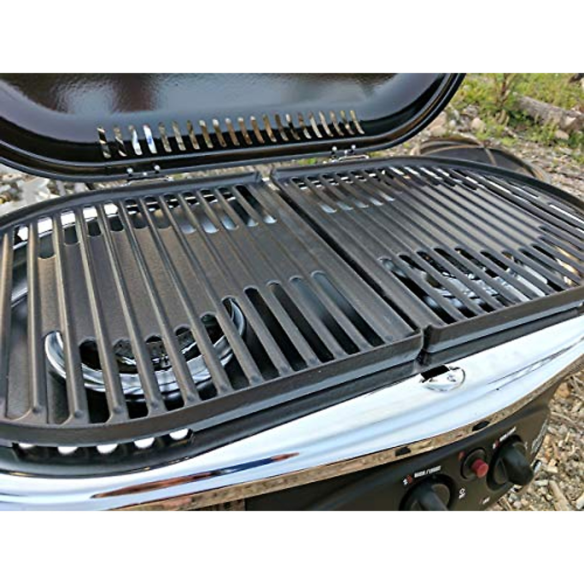 Stanbroil Cast Iron Grill Cooking Grates Replacement Parts for Coleman Roadtrip Swaptop Grills LX LXE LXX, 2 Pack