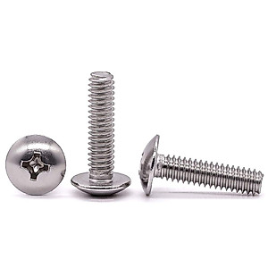 1/4-20 x 1 Truss Head Machine Screws, Phillips Drive, Fully Machine Thread, 18-8 Stainless Steel 304, Bright Finish, Pack of 50