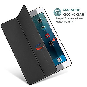 ProCase iPad Air (3rd Gen) 10.5" 2019 / iPad Pro 10.5" 2017 Case, Ultra Slim Lightweight Stand Smart Case Shell with Translucent Frosted Back Cover for Apple iPad Air (3rd Gen) 10.5" 2019 -Black
