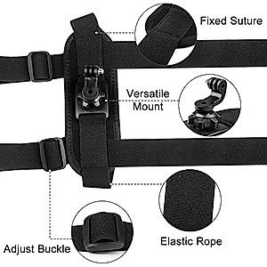 Taisioner Shoulder Strap Body Mount Clamp for GoPro AKASO DJI OSMO or Other Action Camera Video Record Accessories (2022 Improve Version)