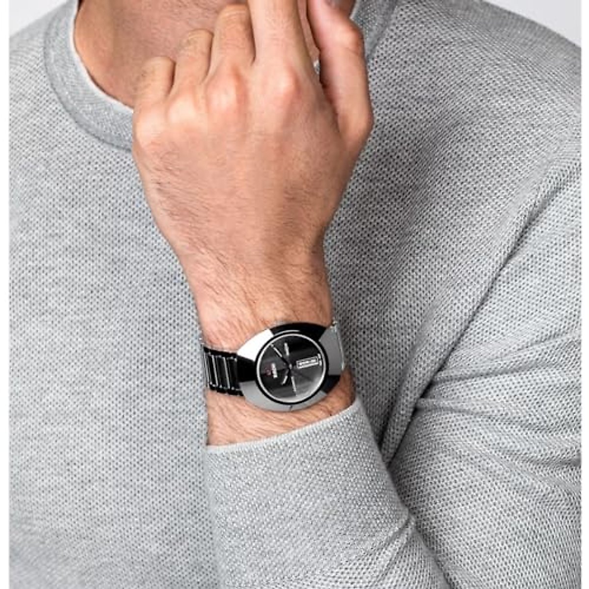 Rado DiaStar Original Grey Dial with Date Display, Ceramos Bezel and Swiss Automatic Movement