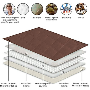 SUNNYTEX Waterproof & Reversible Dog Bed Cover Pet Blanket Sofa, Couch Cover Mattress Protector Furniture Protector for Dog, 82x82 Inch (Pack of 1)