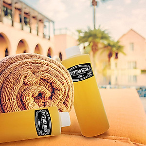 Bargz Light Brown Egyptian Musk Body Oil Scented Fragrance Perfume for Men and Women (10oz)