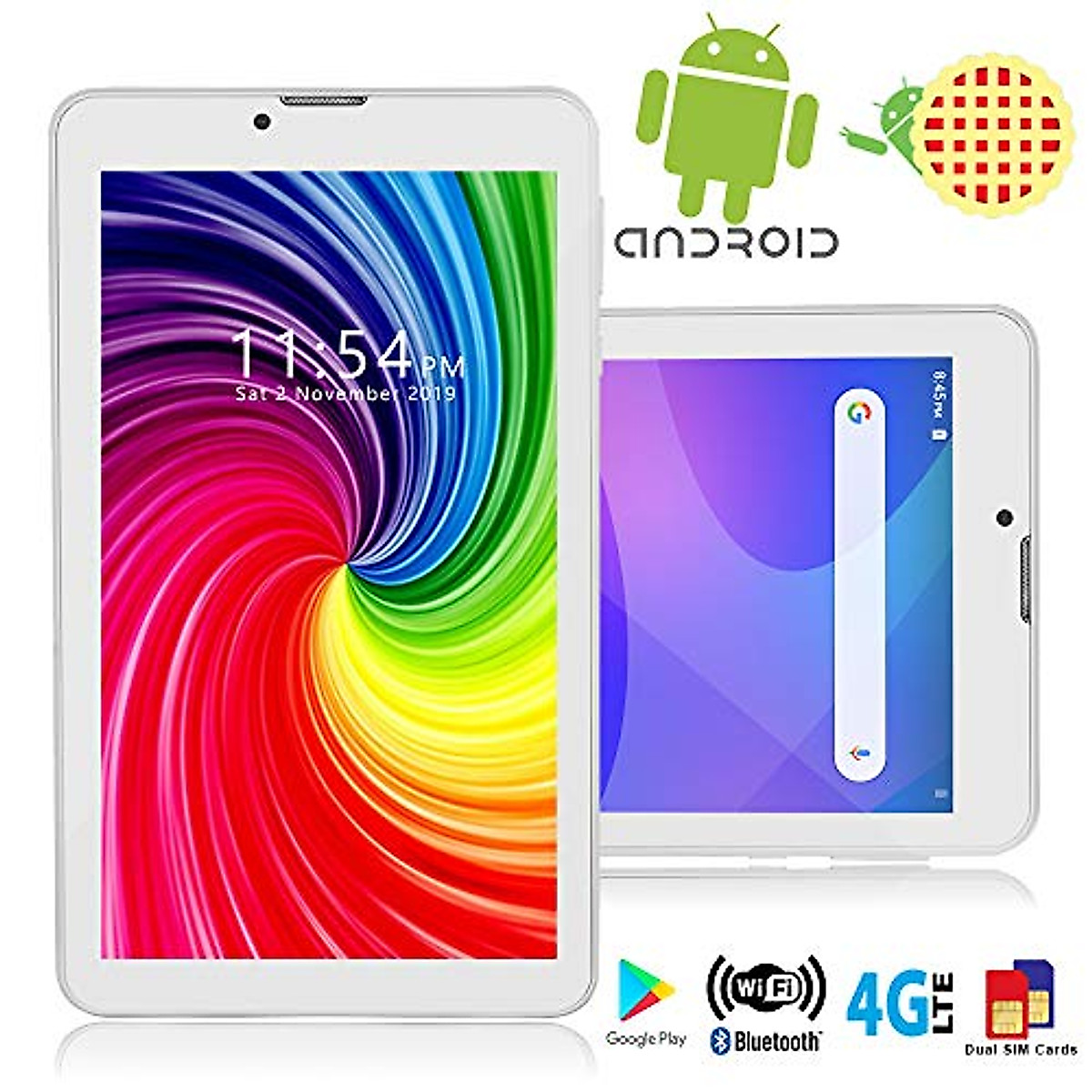 Indigi 7.0" GSM Unlocked 3G Smart Cell Phone Android 4.4 Tablet PC (Factory Unlocked) - White