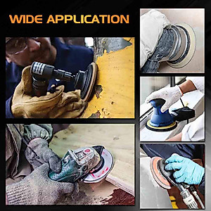 80pcs 5 inch Sanding Discs Hook and Loop, 8 Hole Orbital Sander Sandpaper, 10 x 40/60/80/120/180/240/320/400 Grit Orbital Sander Pads, Round Sandpaper Discs by Taspire