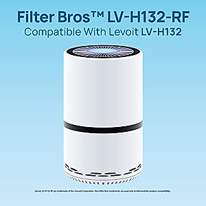 Filter Bros LV-H132-RF HEPA Activated Carbon Replacement Filter Fits LEVOIT H132