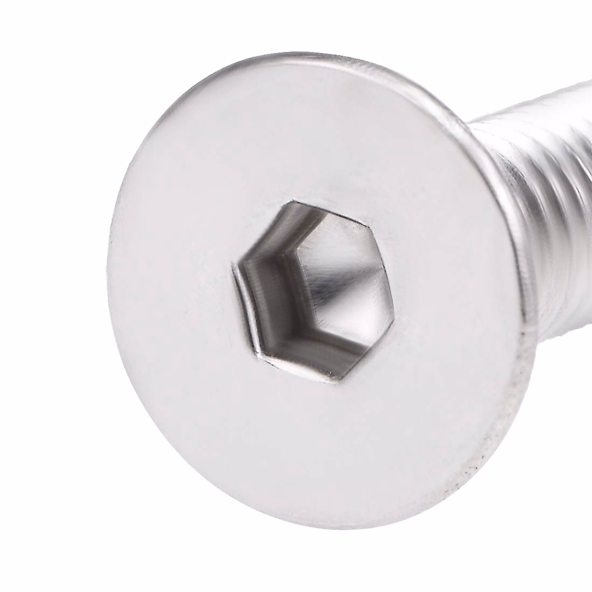 uxcell M5x16mm Flat Head Machine Screws Inner Hex Screw 304 Stainless Steel Fasteners Bolts 20Pcs