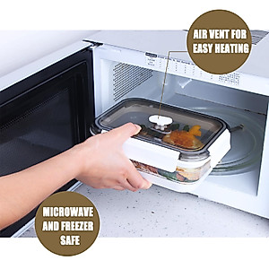 CAMPWOLF Collapsible Food Storage Containers with Lid,Set of 4,Microwave Freezer Dishwasher Safe,BPA Free, Leakproof (Rectangular)