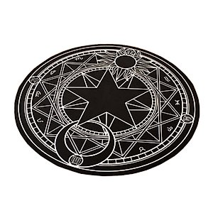 The Magic Circle Pattern Round Carpet Floor Mats Yoga Cushion for Playroom/Cloakroom, E-01