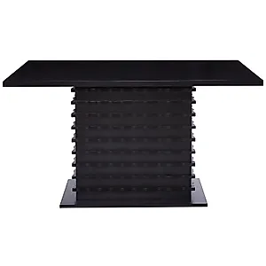 KB Designs - Wood Pedestal Kitchen and Dining Room Table, Black