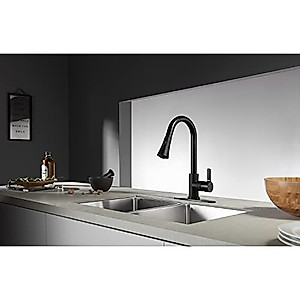 Kingston Brass LS8720CTL Continental Single-Handle Pull-Down Kitchen Faucet, Matte Black