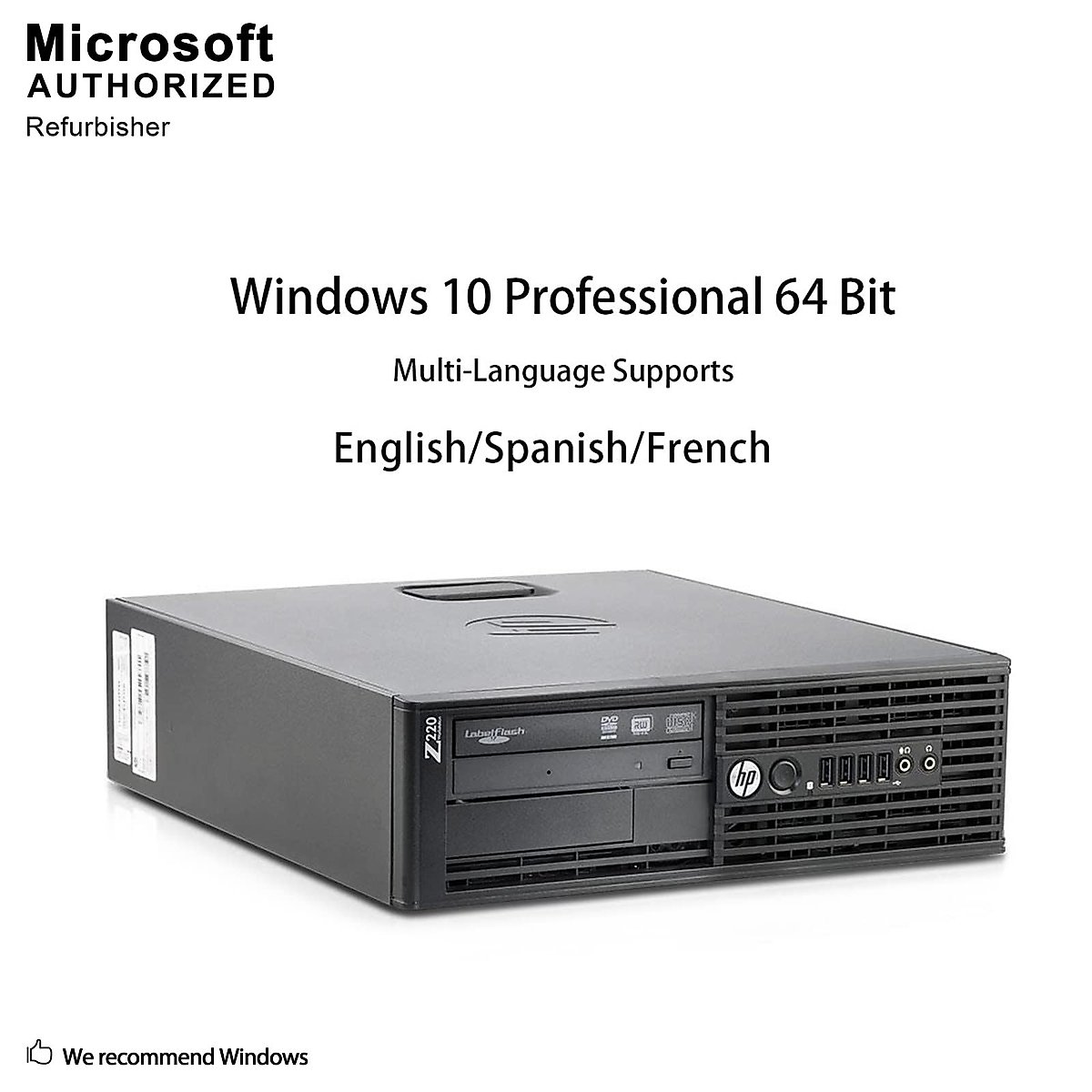 HP Z220 Desktop Computer - Intel Core i7 3.8GHz, 32GB DDR3, New 1TB SSD, Windows 10 Pro 64-Bit, WiFi, DVDRW, USB 3.0 (Renewed)