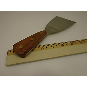 Dexter 3 inch High Carbon Steel Scraper Forged Semi Flex Angled Blade Full Tang with Triple brass rivets 525-3F Wood Handle