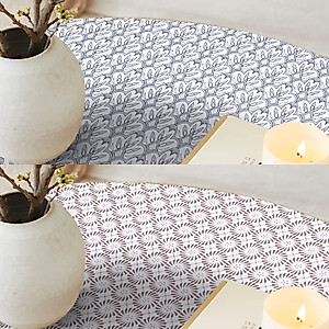 RAY STAR 18X96 Inch Shelf Liner for Kitchen Cabinets, Non-Adhesive Cabinet Liner Washable, PVC Drawer Liner for Dresser Non-Slip Bathroom (Circle+Black Floral)