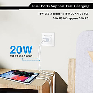 Charger Block Fast Charging Wall Charger for Pixel 7 6 Pro 6a 5a 5XL,2Pack 20W PD USB C Power Adapter Charger Brick Box for Samsung Galaxy S23 S22 Ultra S21 A14 5G A13 A04S,iPhone 14 13 12 11 Pro Max