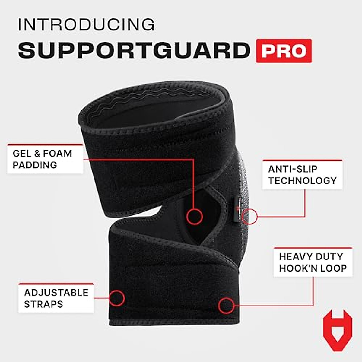 NoCry Gel Knee Pads for Men & Women with Waterproof Anti-Slip Cap and Adjustable Non-Slip Straps — Perfect Gardening Knee Pads; Work Knee Pads for Women & Men or Soft Knee Pads