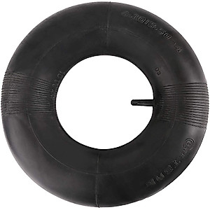 4.10/3.50-4" Inner Tube with TR-4 Straight Valve Stem, Heavy Duty 410/350-4 Replacement Tube for Hand Truck, Dolly, Hand Cart, Utility Wagon, Snow Blower, Lawn Mower, Wheelbarrow, Generator and More
